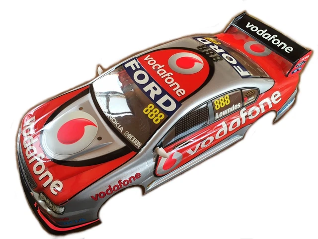 1:10 RC CLEAR Lexan Body Shell Ford Falcon BF with Vodafone Livery ...