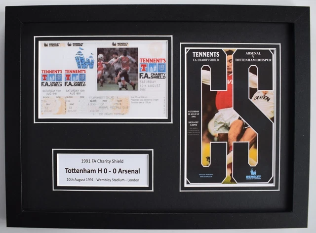 1991 FA CHARITY Shield A4 Photo Ticket Display Football Programme ...