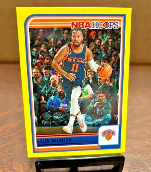 JALEN BRUNSON 2023-24 NBA Hoops Basketball (YELLOW) #65 New York Knicks ...