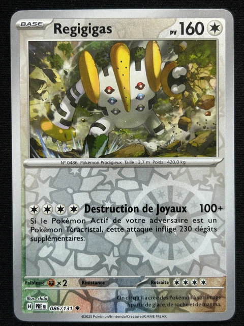 REGIGIGAS REVERSE 086/131 Pre Evolutions Prismatiques Pokemon French ...