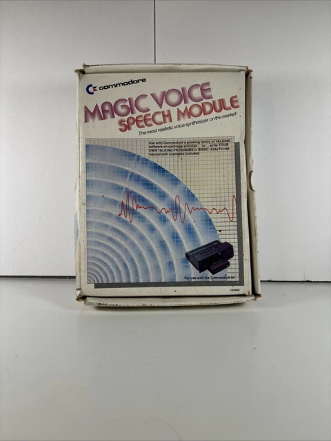 COMMODORE 64 MAGIC Voice Speech Module With Box Cable And Manual As Is ...