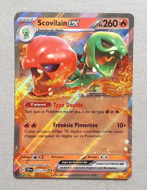 CARTE POKÉMON - Scovilain EX 037/191 - EV08 - Étincelles Déferlantes Fr ...