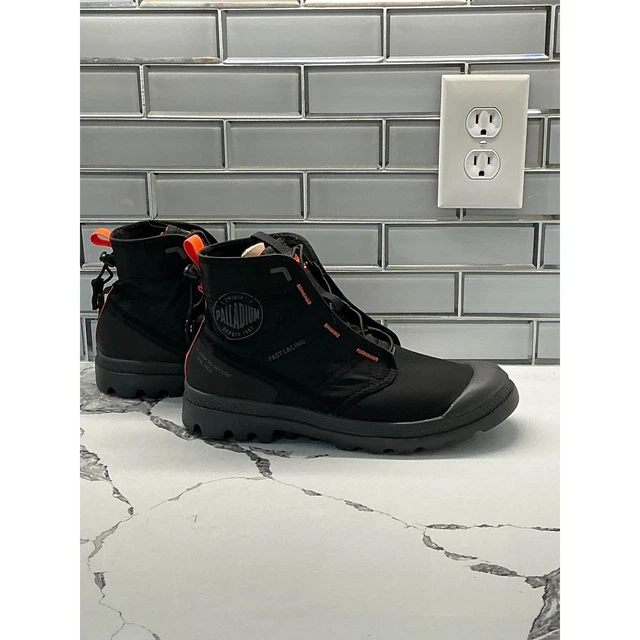 PALLADIUM PAMPA TRAVEL Lite Boots Black Fast Lacing Men's Size 9.5 £40. ...