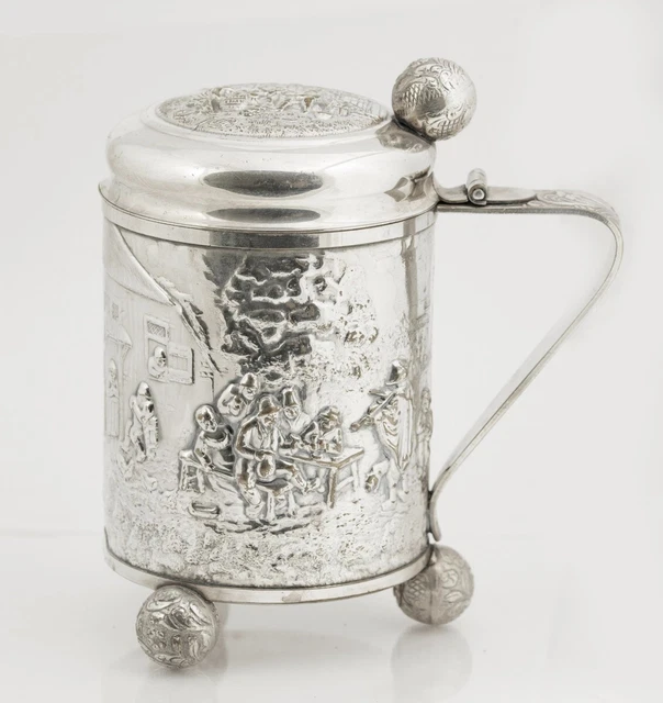 DANISH SILVER PLATED Lidded Tankard by Jorgen Th. Steffensen Vintage ...