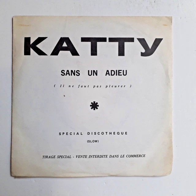 KATTY LINE SANS un adieu Rare Orig French Promo SP LGL 1968 BIEM EUR 10 ...