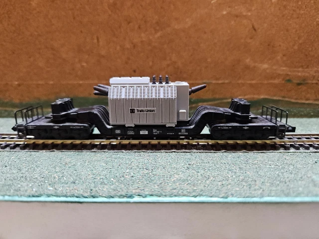 SPUR N MINITRIX 13298 Tiefladewagen "Trafo Union" + FL 8231 ...