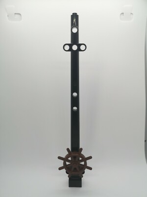 LEGO - BLACK Boat Mast With Brown Wheel - 2 x 2 x 20 Studs (48002, 4790 ...