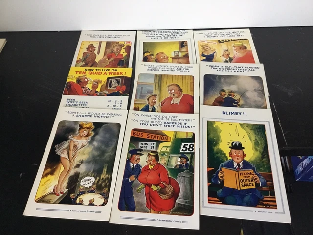 BAMFORTH SAUCY POSTCARDS 60s COMIC BY 9 Set B £5.77 - PicClick UK