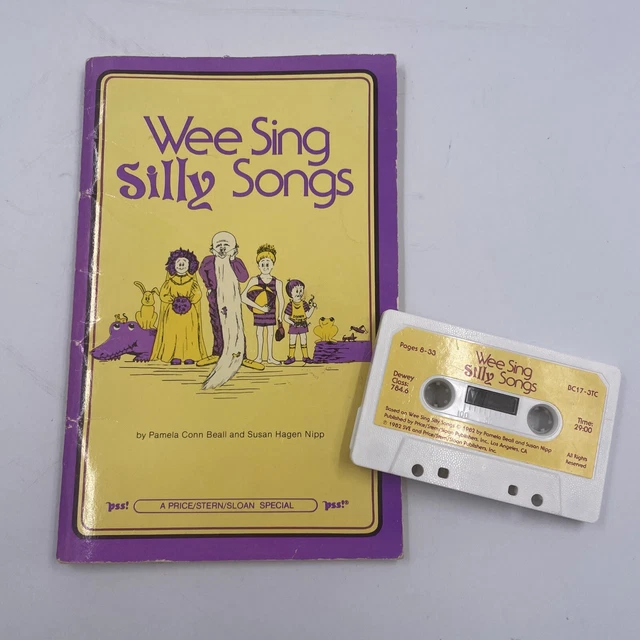 WEE SING SILLY Songs Sing Along Book w/ Tape 1982 Pamela Beall Susan ...