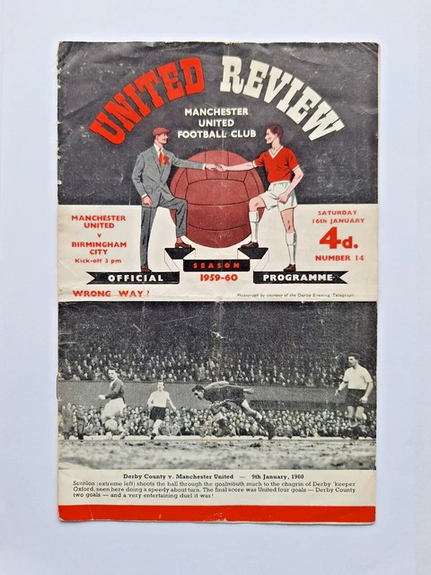 MANCHESTER UNITED V Birmingham City Season 1959-60 Football Programme £ ...