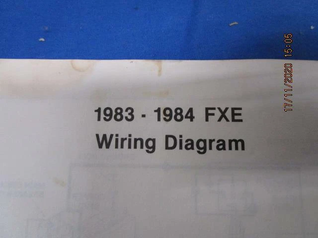 ORIGINAL HARLEY-DAVIDSON WIRING Diagram, 1983-1984 FXE - Factory A368 £ ...