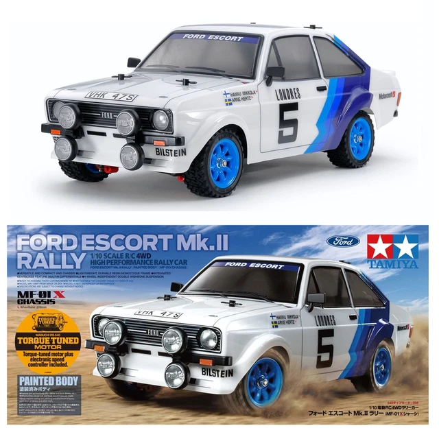 TAMIYA - Ford Escort Mk2 Rally Rc Car 1:10 Scale Kit + Carson ...