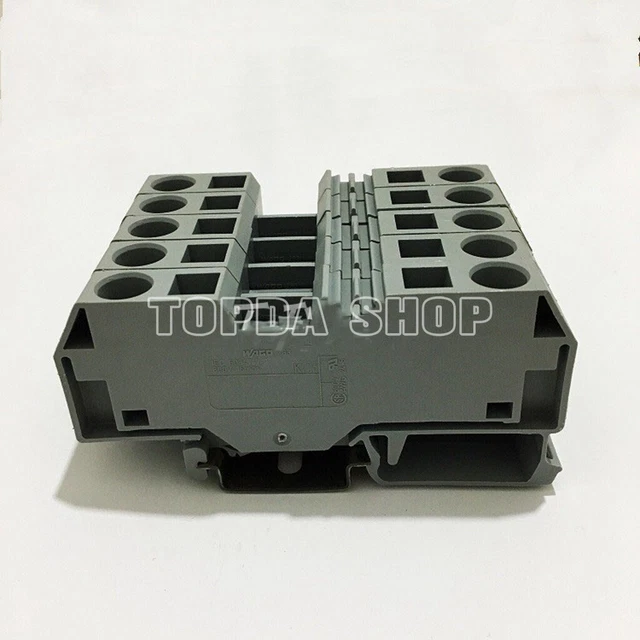 100PC 283-901 RAIL-MOUNTED spring-loaded self-locking 2-wire terminal ...