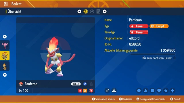 SHINY PANFERNO MAX DV/EV/AP 6*31 Pokémon Karmesin violet DLC Mew ...
