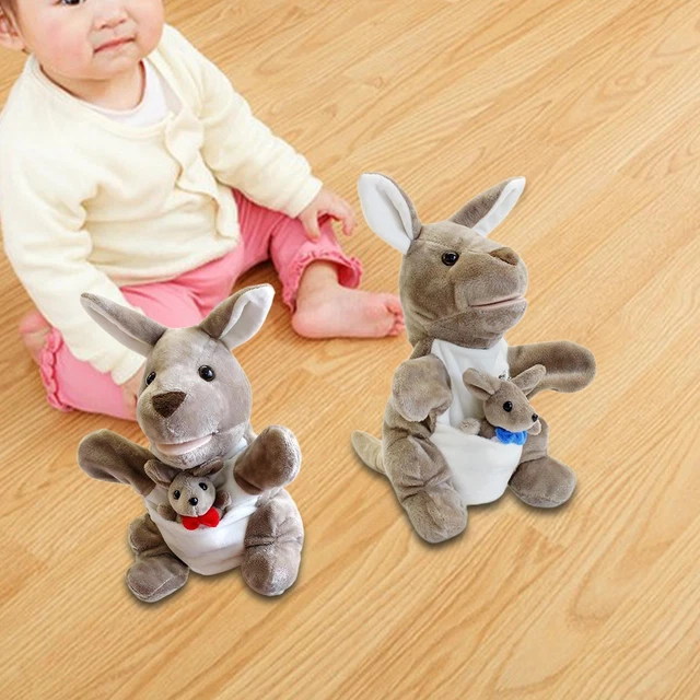 ANIMAL HAND PUPPET with Movable Mouth Fun Dolls Soft Cute Stuffed ...