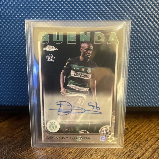 TOPPS CHROME LOGOFRACTOR 2024-25 UCC Geovany Quenda RC /10 Auto £300.00 ...