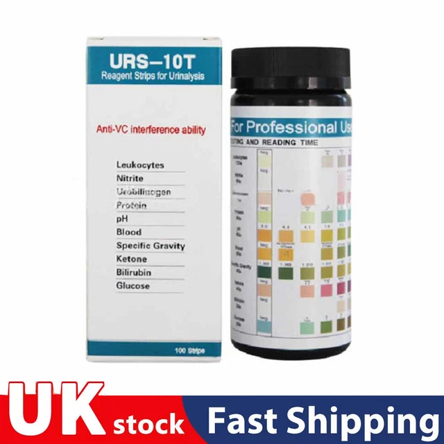 URS-10T URINE DIPSTICK 10 Parameter Urinalysis Reagent Test Strips ...