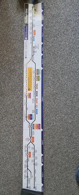 ORIGINAL TUBE MAP London Underground Northern Line Interior Carriage ...
