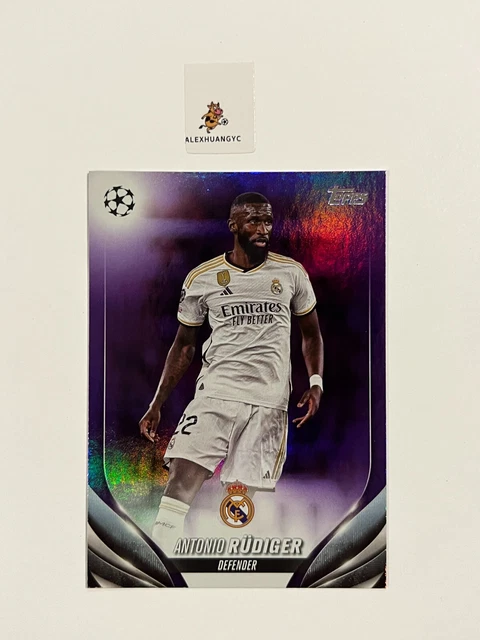 2023-24 TOPPS UEFA Club Competitions Antonio Rudiger, Real Madrid 202/ ...