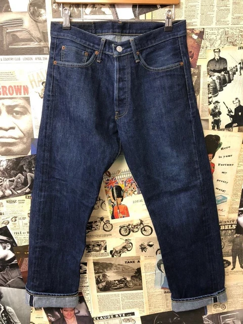 RARE LEVIS BIG E Big Buffalo Redline Selvedge Lot 501 XX Riveted Red ...