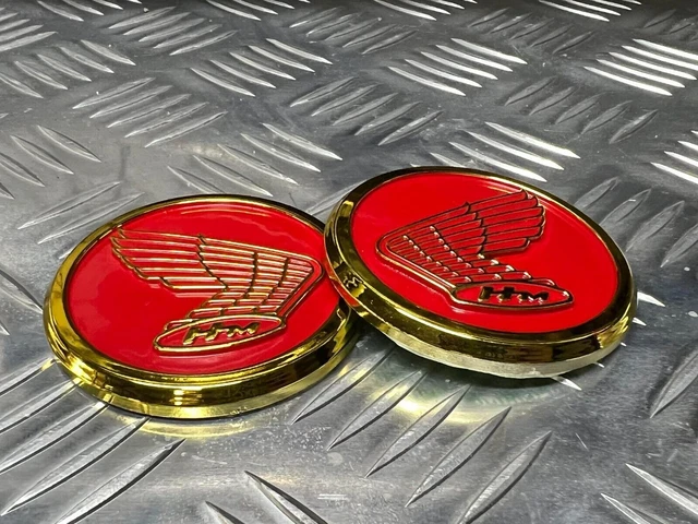 HONDA MONKEY GORILLA Z50 Z50J EMBLEMA SERBATOIO CARBURANTE 1 COPPIA Oro ...