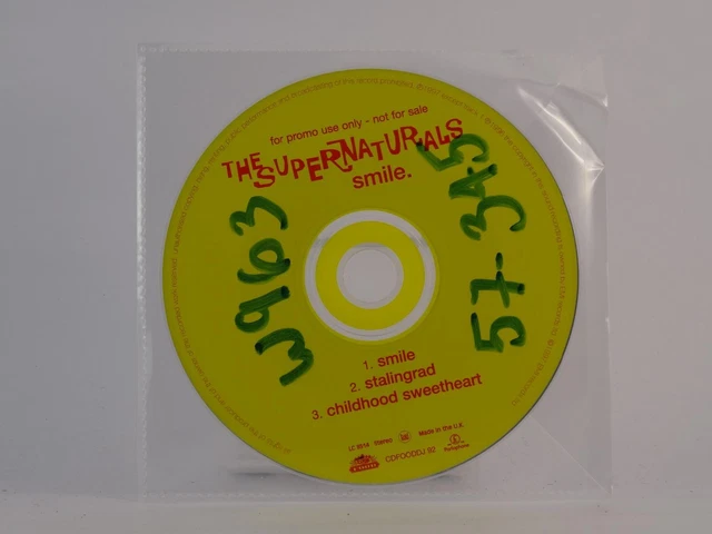 THE SUPERNATURALS SMILE (Y1) 3 Track Promo CD Single Plastic Sleeve £4.62 - PicClick UK