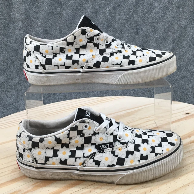 VANS SHOES YOUTH 4 Checkered Sneakers Multicolor Canvas Round Daisy ...