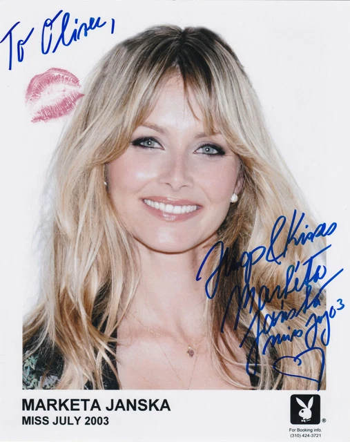 PLAYBOY PLAYMATE MISS July 2003 Marketa Janska original Autograph ...