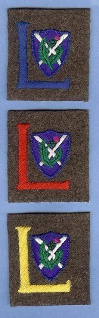BRITISH ARMY WWI 52nd Lowland Division Scottish Brigades Repro Patch ...