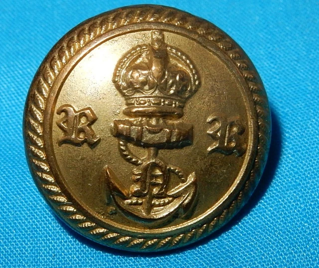 ANTIQUE RNR ROYAL NAVAL RESERVE MILITARY UNIFORM BUTTON - By GLEVE'S £0 ...