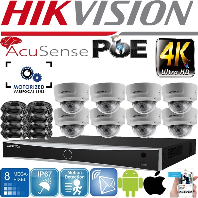 4K HIKVISION CCTV A.i Ip Poe Nvr Ds-2Cd2785G0-Izs Motorised 4K Camera ...