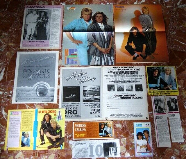 MODERN TALKING SPANISH Posters+Advert+Collectible Card+Songs+Clippings ...