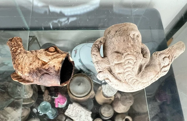 ANTIQUE CLAY PIPES - Bird Claw / Fish - Beachcombing / Mudlark Find £17 ...