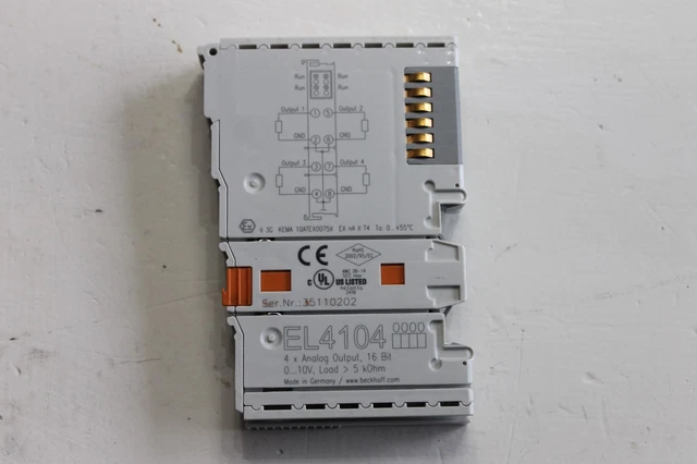 BECKHOFF EL4104 4 Point Analog Output Module 16 Bit 0-10 V $150.00 - PicClick CA
