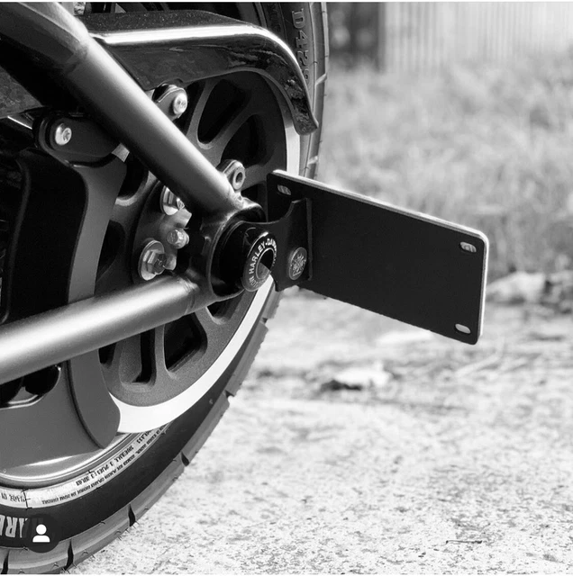HARLEY DAVIDSON BREAKOUT Side Mount Number Plate Holder Horizontal Fat ...