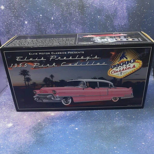 ELVIS MOTOR CLASSICS - 1955 Pink Cadillac DIECAST - 1/24 Mint InBox W ...