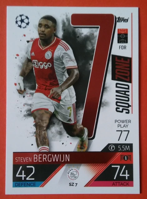MATCH ATTAX CL/EL 2022/23 Extra - Squad Zone 7- Steven Bergwijn of Ajax ...