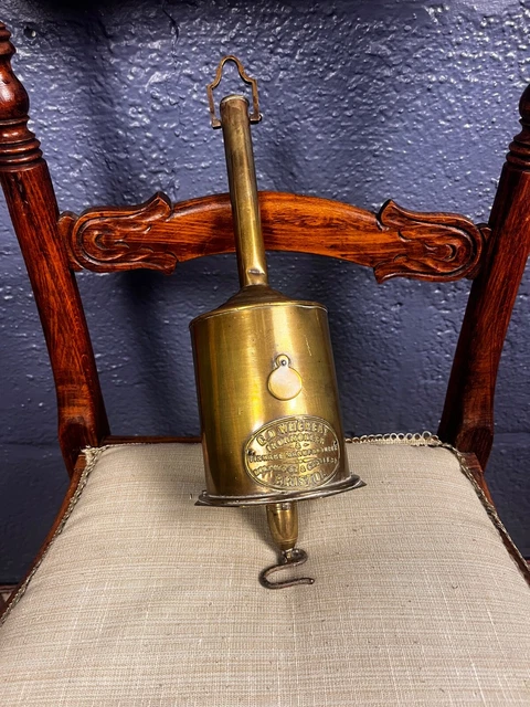 EARLY 19TH C C.D.WHEREAT ironmonger Bristol Brass Meat Jack/Bottle Spit ...