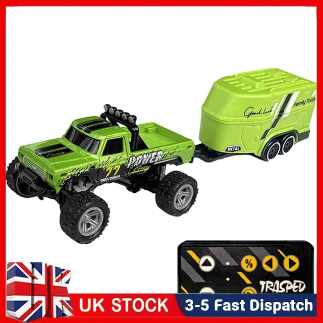 MINI RC MONSTER Truck 1:64 Scale Remote Control Truck Adjustable Speed ...