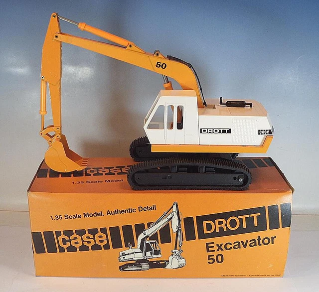 CONRAD 1/35 NR.2960 Case Drott Excavator 50 Raupenbagger in Box #2701 ...