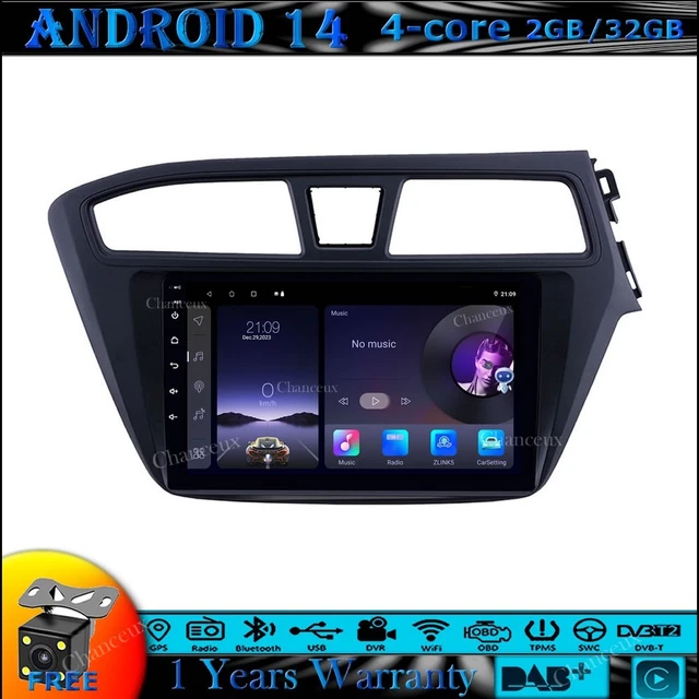 9&ANDROID 14 HEAD Unit Carplay DAB Radio GPS Sat Navi For Hyundai I20 ...