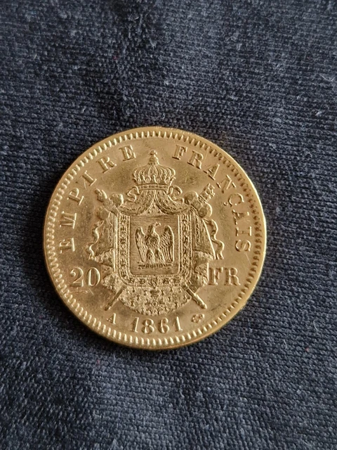 🌟20 FRANCS GOLDMÜNZE 1861 A Napoleon III mit Kranz in absoluten Topzustand!🌟 EUR 675,00 ...