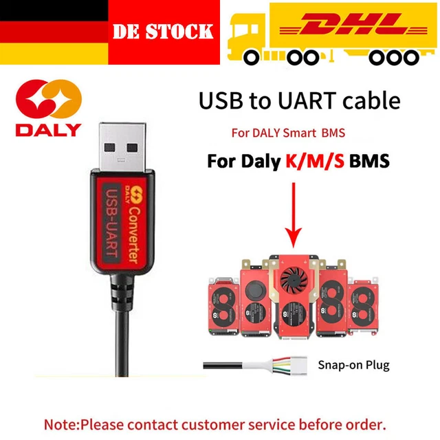 DALY NEW KMS Smart BMS USB to UART Cable for Lifepo4 Li-ion Battery Accessories EUR 14,63 ...