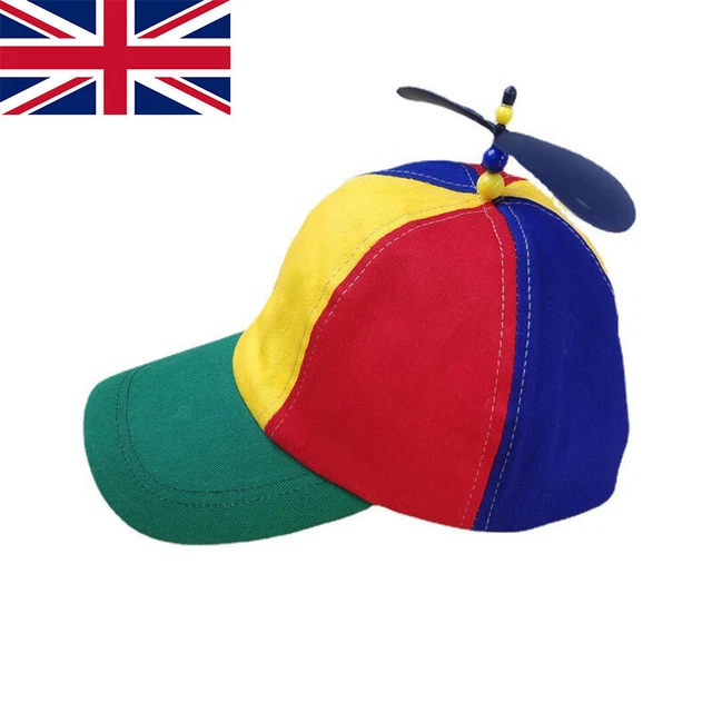 COLORFUL HELICOPTER CLOWN Hat | Steampunk Fancy Dress Nerd Propeller ...