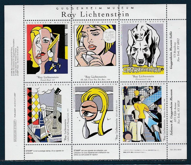 VIGNETTE STAMP ROY Lichenstein 1995 bloc de 6 neuf ** EUR 10,00 ...