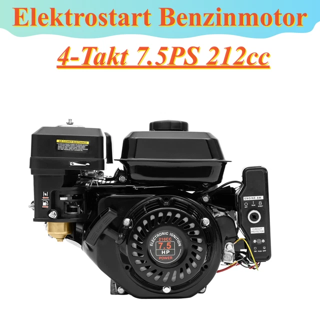 BENZINMOTOR E-STARTER KARTMOTOR 4-Takt 7,5 PS Motor Industriemotor Standmotor EUR 149,05 ...