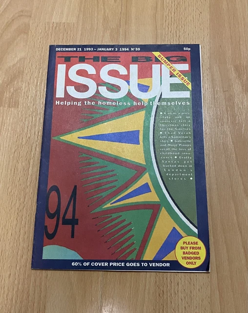 VINTAGE 1990S - THE BIG ISSUE Magazine Bumper Issue - 1993 ~ 1994 £1.99 ...
