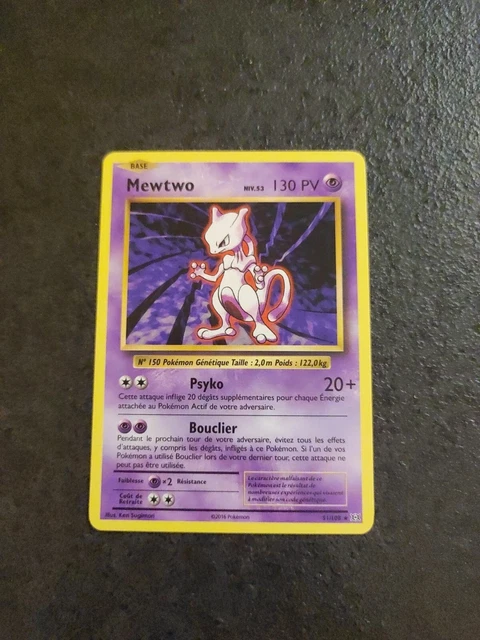 CARTE POKÉMON MEWTWO Niveau 53 130 Pv Éditions De Base 2016 EUR 100,00 ...