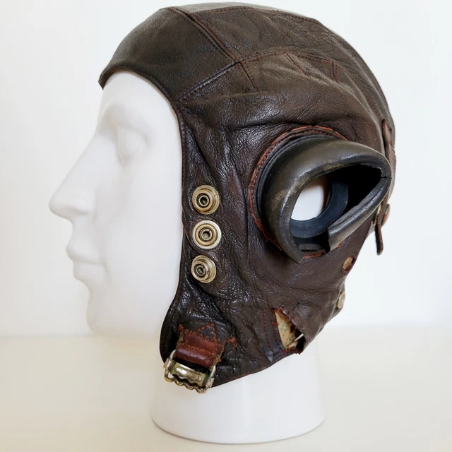 WW2 RAF FLYING Helmet Type C Wwii Leather Pilot Hat Fighter Bomber ...