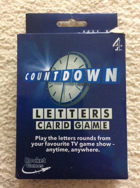 COUNTDOWN LETTERS CARD game,116 letter cards, timer, notepad ...